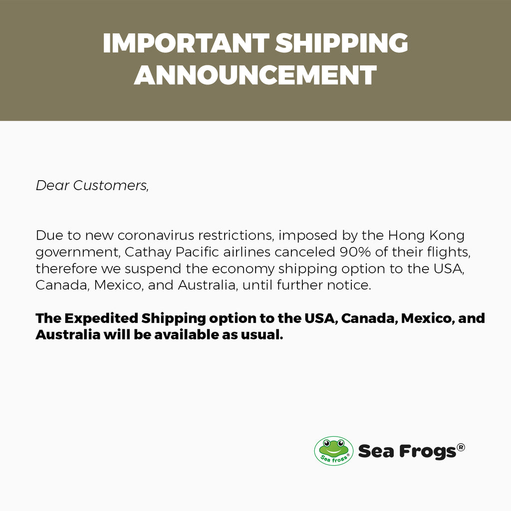 Important Shipping announcement – seafrogs
