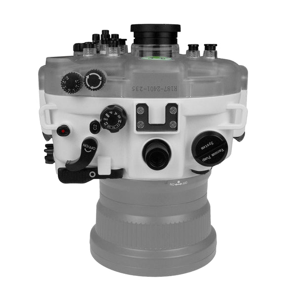 Sony A7 IV Salted Line series seafrogs case with 8" Dome port White